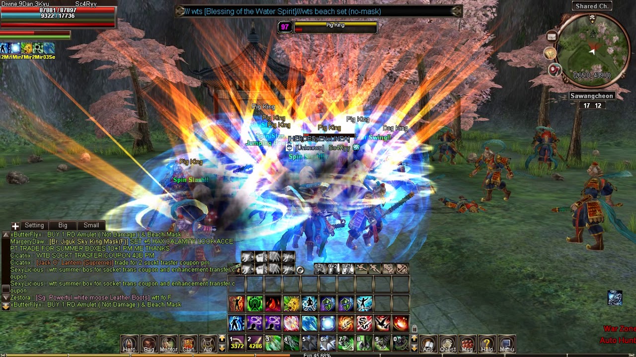 Hero Online Plus Sawangcheon Boss hit hard - YouTube