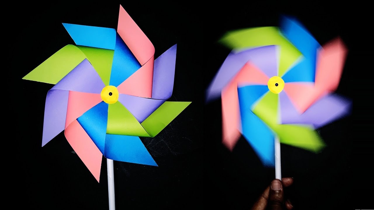 How to Make a Pinwheel That Spins at Home | DIY Paper Windmill | DIY ...