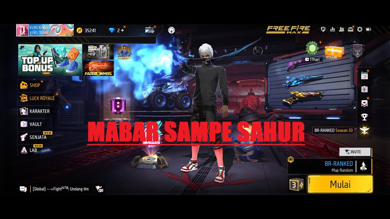 [LIVE] MABAR FREE FIRE SAMPE SAHUR !! FREE FIRE BATTLEGROUND - YouTube
