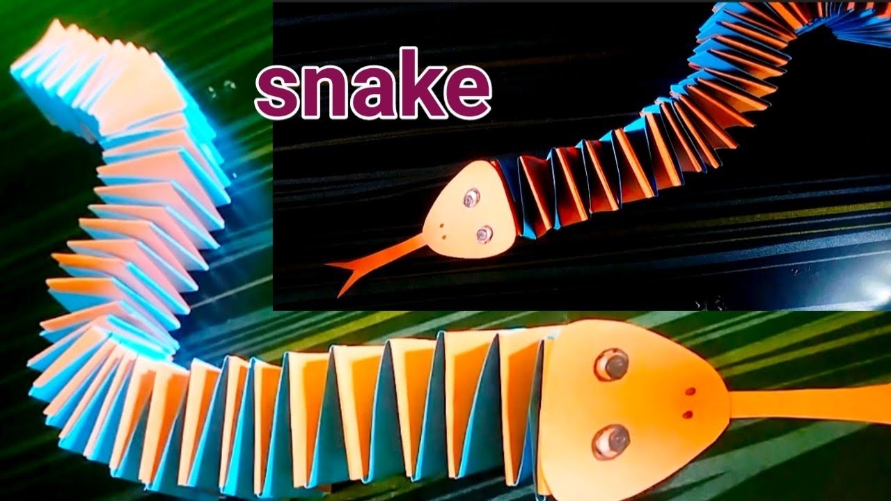 Amazing Paper snake// Moving paper toys /DIY paper craft ideas - YouTube