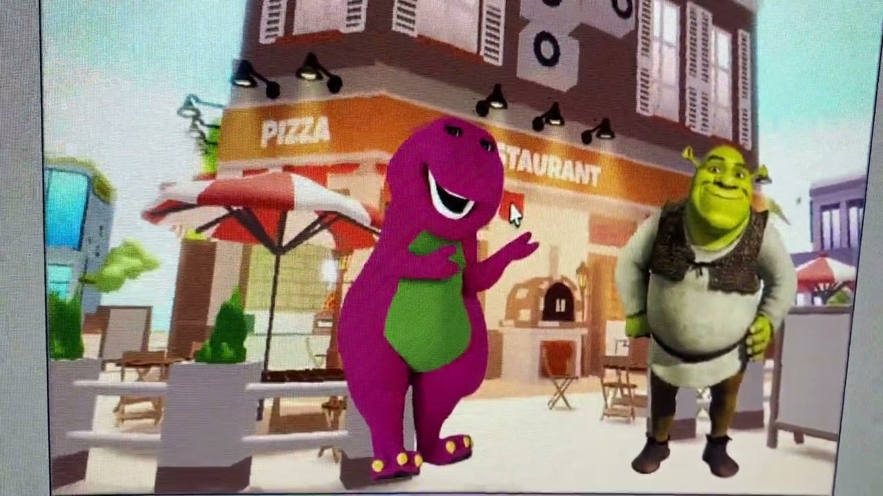 Barney forces Shrek’s Pizza place to go out of business and gets ...