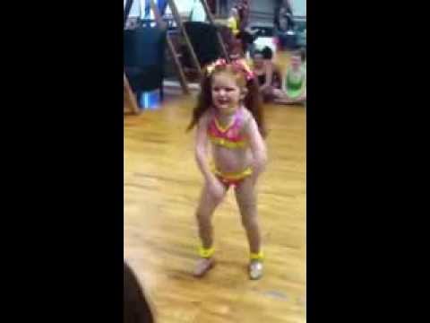 Allie Whitbey yellow polka dot bikini  solo age 7
