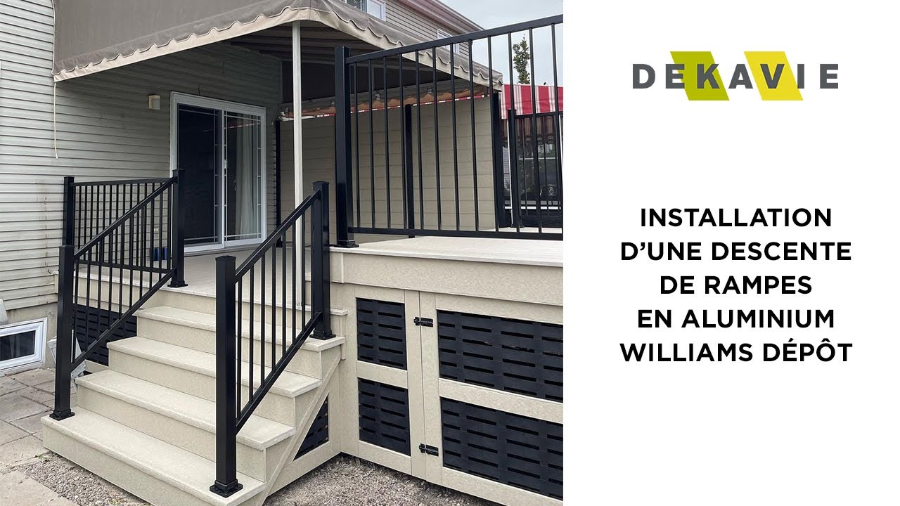 Installation d'une descente de rampe d'escalier Williams Dépôt - YouTube
