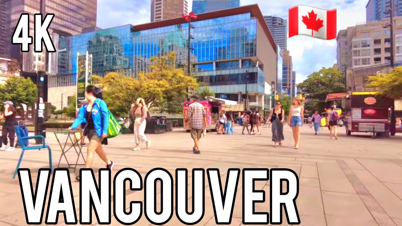 🇨🇦 [4K] 🌞 Downtown Vancouver Walking Tour, BC, Canada - YouTube