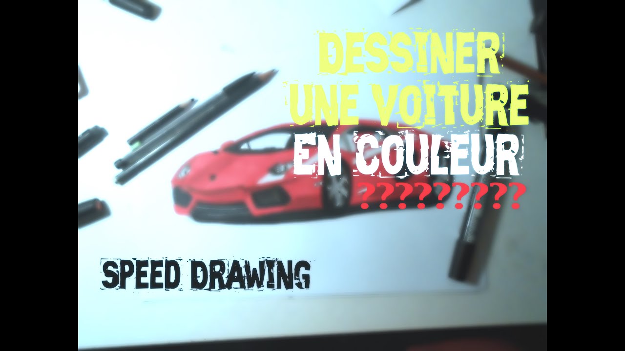 Comment dessiner une voiture de course [Speed drawing] - YouTube