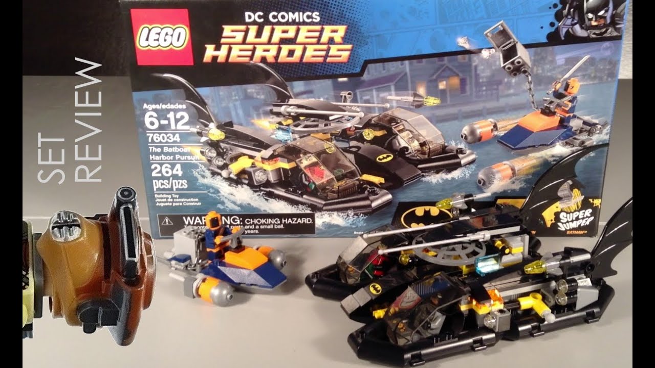 Lego 76034 The Batboat Harbor Pursuit Review - YouTube