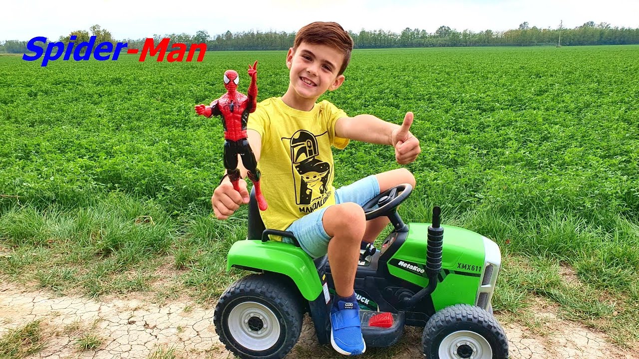 Ciao Gabi Spider-Man - Tractor - Trattori per Bambini - YouTube