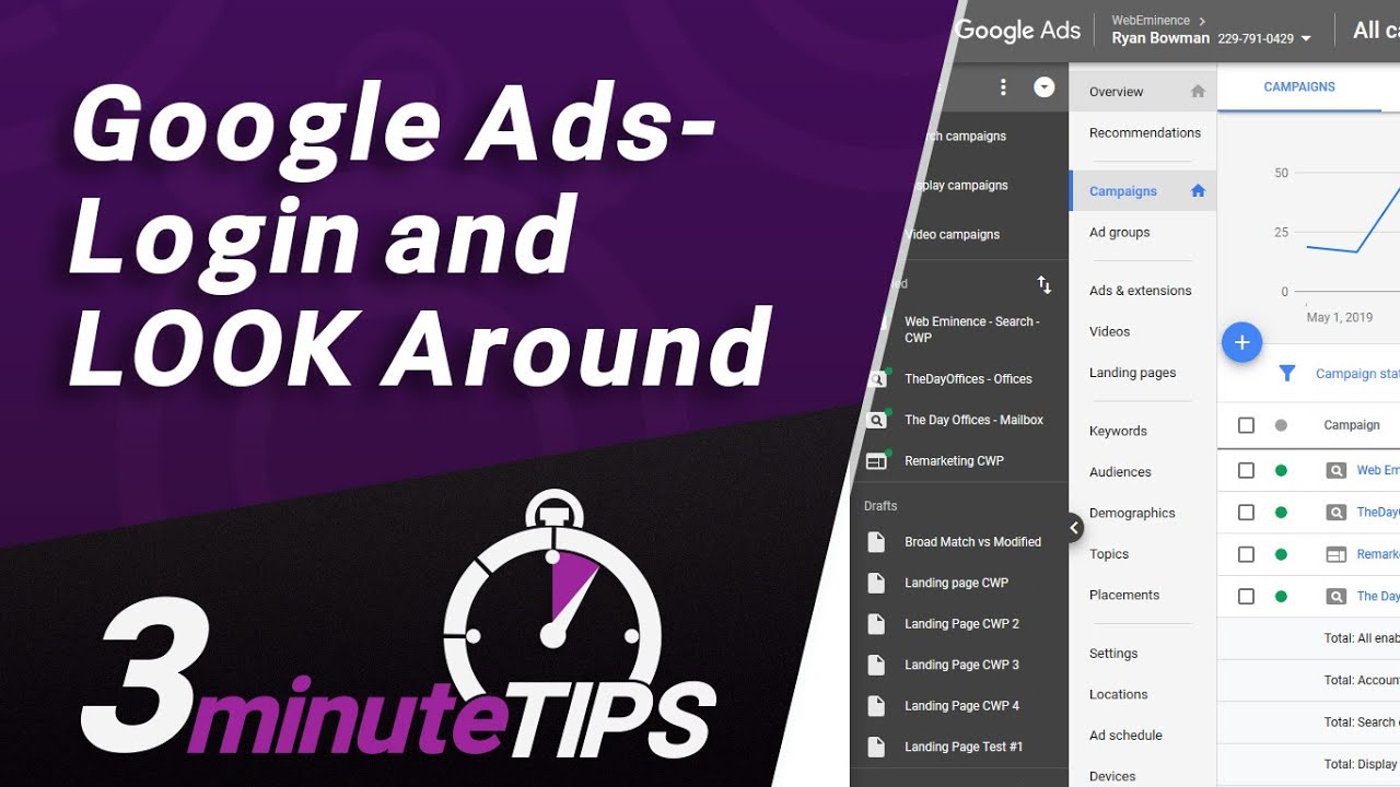 Google Ads - Login and LOOK Around - What to Look For in your STATS ...