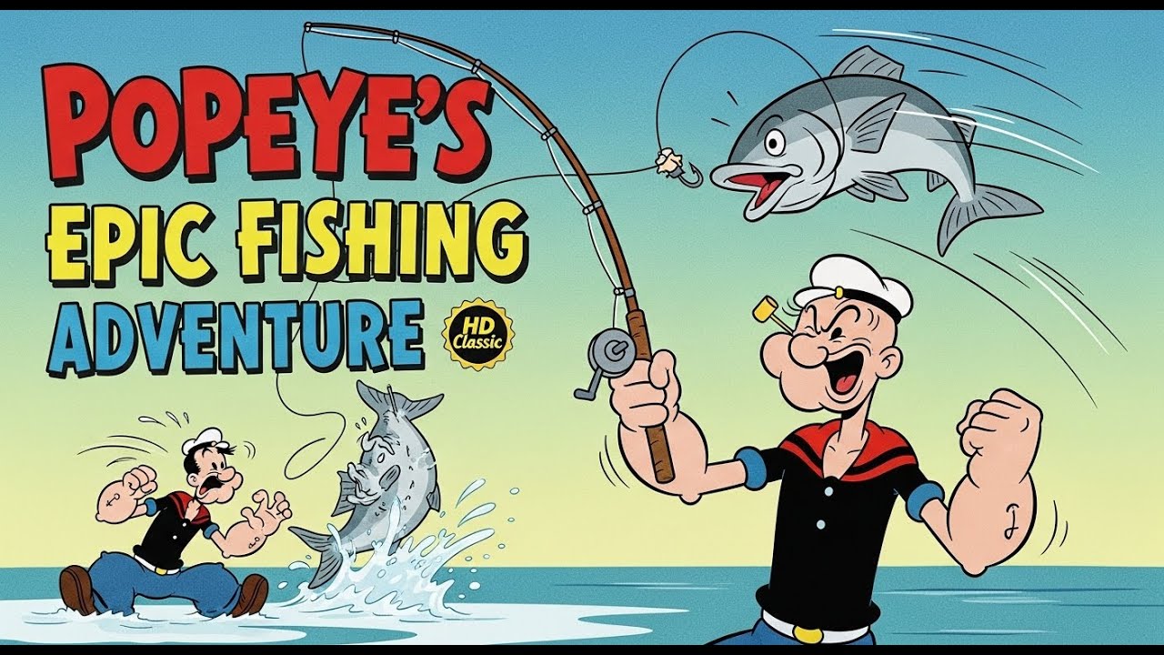 Popeye’s Epic Fishing Adventure 🎣 | A Haul in One (Vintage Classic ...