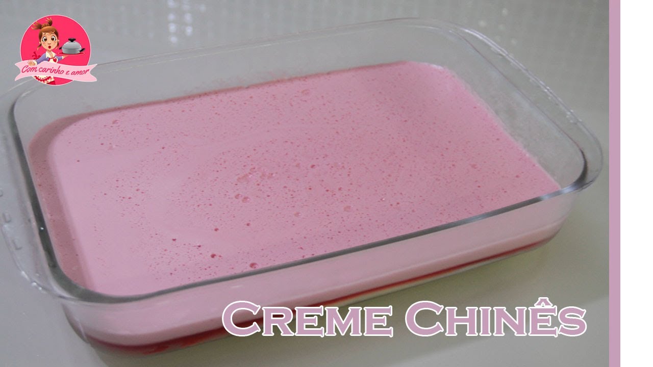 Creme Chinês de morango - Sobremesa simples e fácil! - YouTube