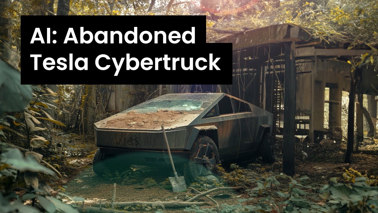 Tesla Cybertruck barn find. AI made this. - YouTube