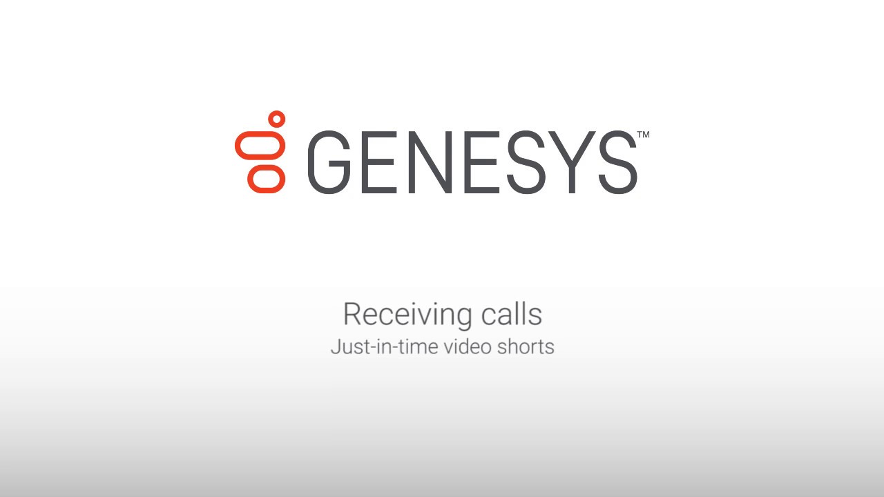 Genesys - Receiving calls in Interaction Connect - YouTube