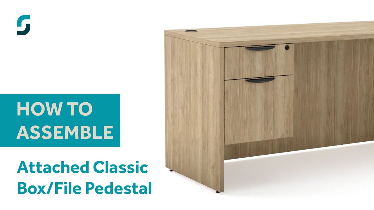 Classic ¾ Box/File Pedestal PL107 Desk Attachment Assembly Instructions ...