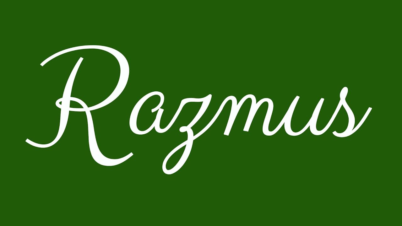 Razmus English Cursive Handwriting Tutorial - YouTube