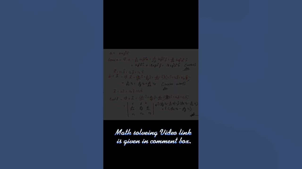 Grad Div Curl Formula | Mat110 | Engineering Math - YouTube