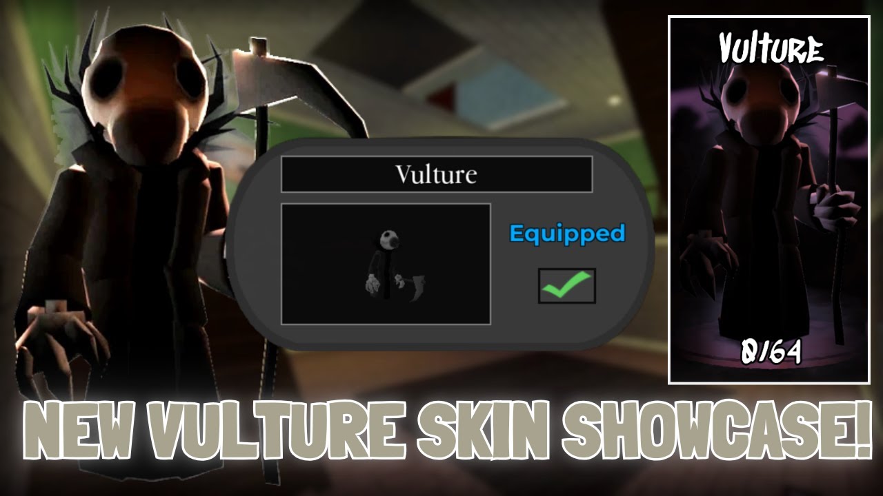 NEW VULTURE SKIN SHOWCASE IN ROBLOX PIGGY | Roblox Piggy Pig 64 Update ...