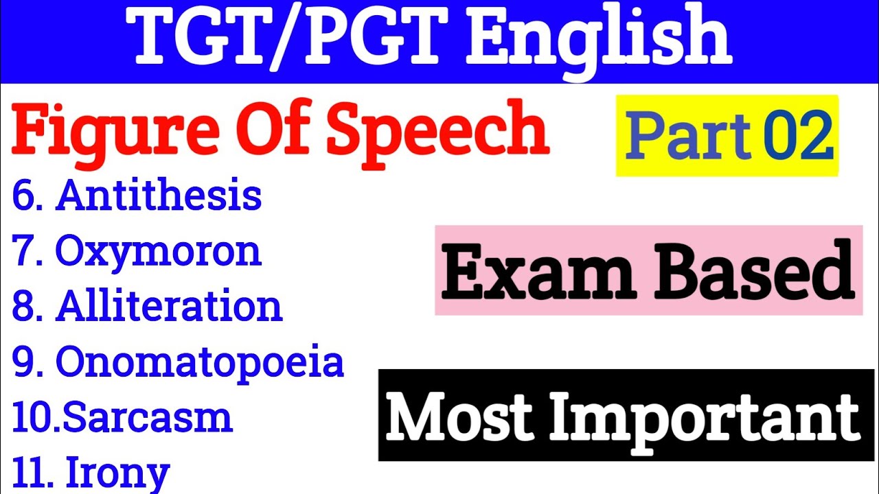 English Literature || Figures Of Speech || Exam Based || Most Important ...