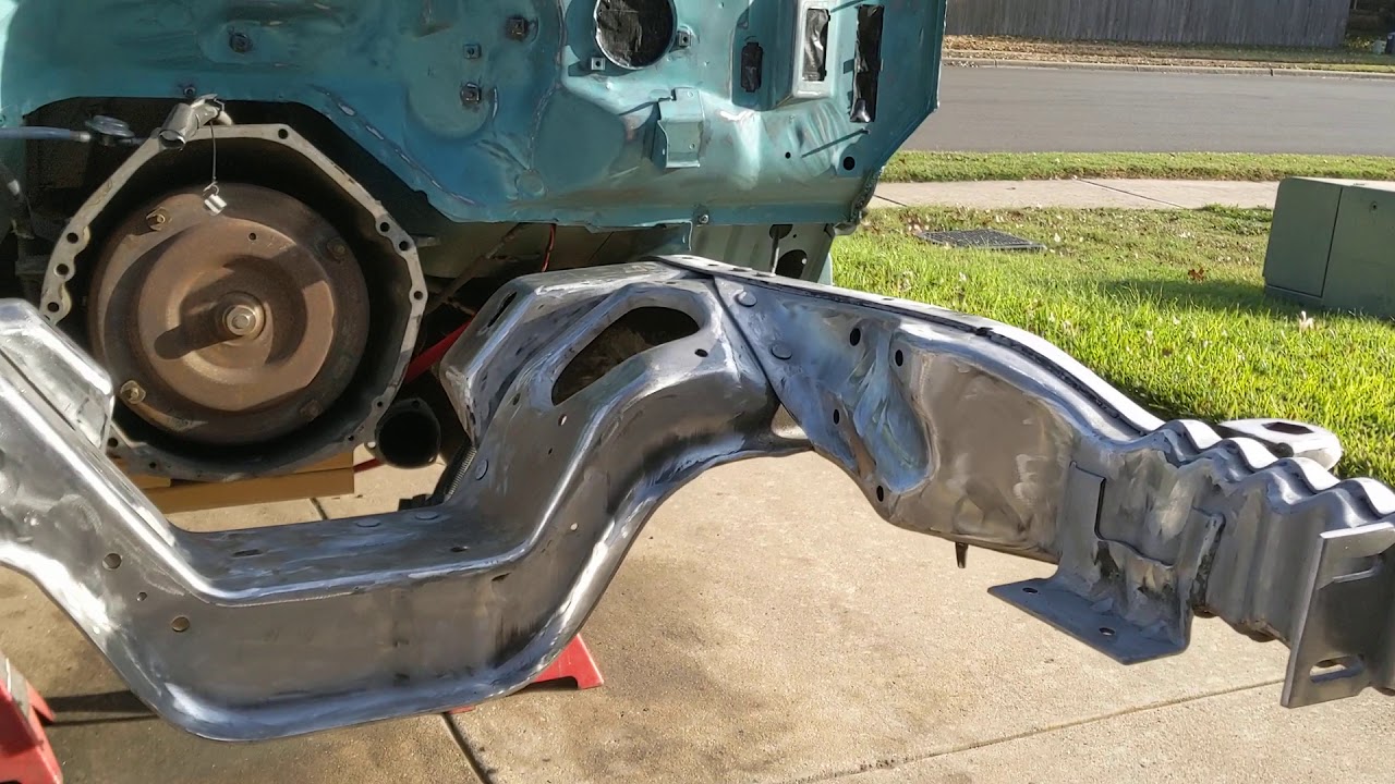 1994 Ford Bronco Frame Sanded & Blasted - Results - YouTube