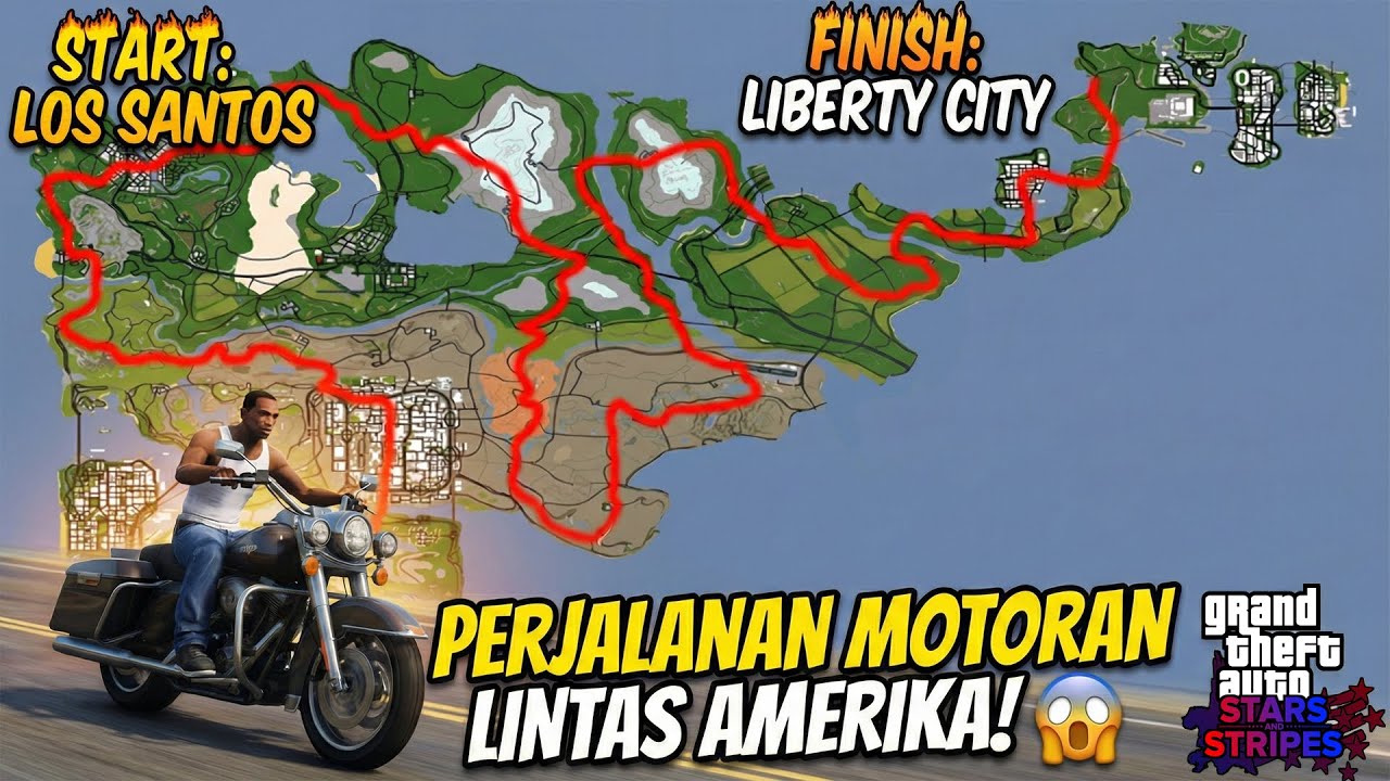 FULL JALUR DARAT DARI LOS SANTOS KE LIBERTY CITY - MOD GTA SAN ANDREAS ...