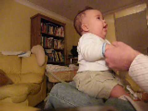 Bouncing baby on knee - YouTube