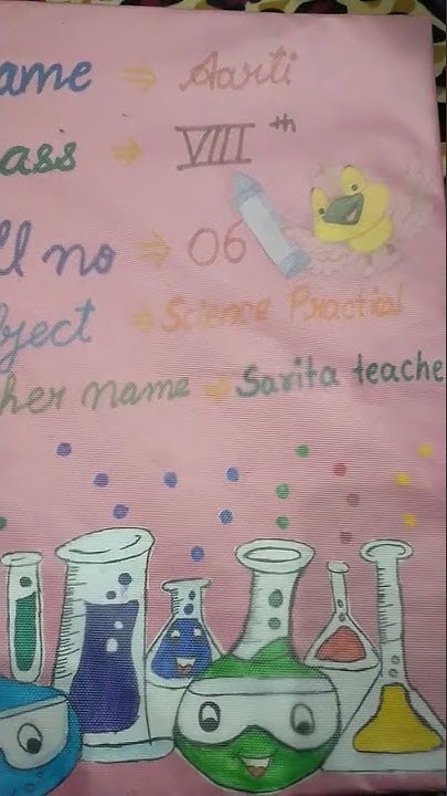 science project file cover decorate ll #shorts - YouTube