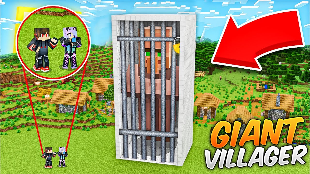 WE PUT A GIANT VILLAGER IN A HUGE PRISON IN MINECRAFT! - YouTube
