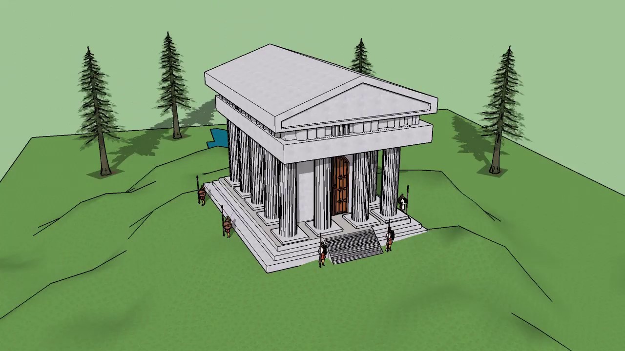 1st Design (Greek Temple Design) Sketchup - YouTube