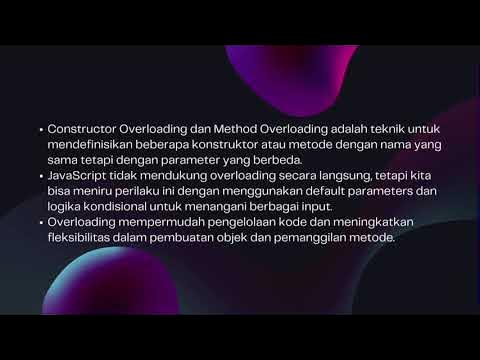 Overloading Constructor dan overloading method - YouTube