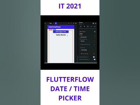 FLUTTERFLOW - DATE / TIME PICKER #flutter #flutterflow #videotutorial #shorts - YouTube