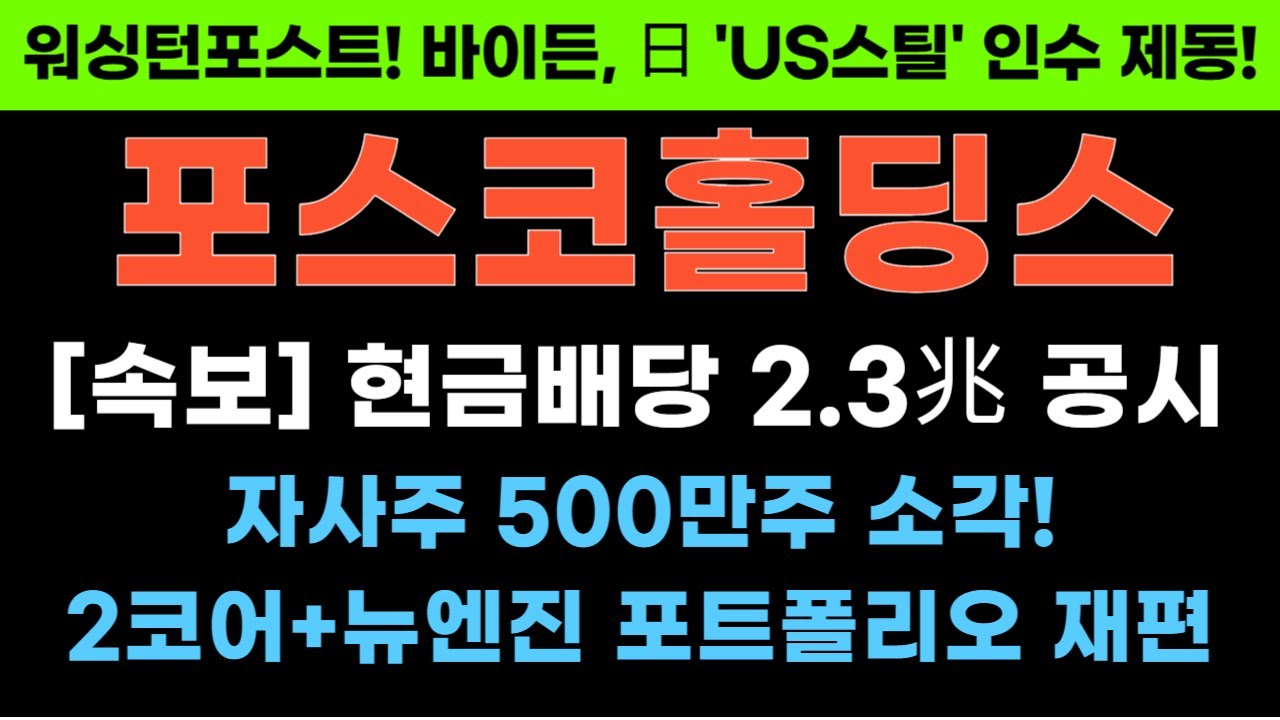 포스코홀딩스 세계최고의 기업이 될겁니다장기투자하세요 100배 수익납니다 포스코홀딩스 주가전망 양극재 에코프로