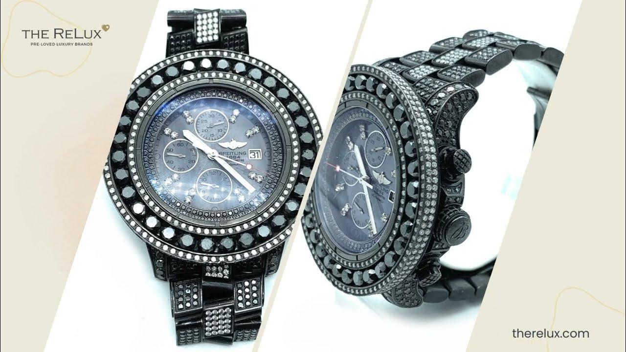 Breitling A13370 Super Avenger XL Diamond Black PVD 55mm Men's Watch | The Relux - YouTube