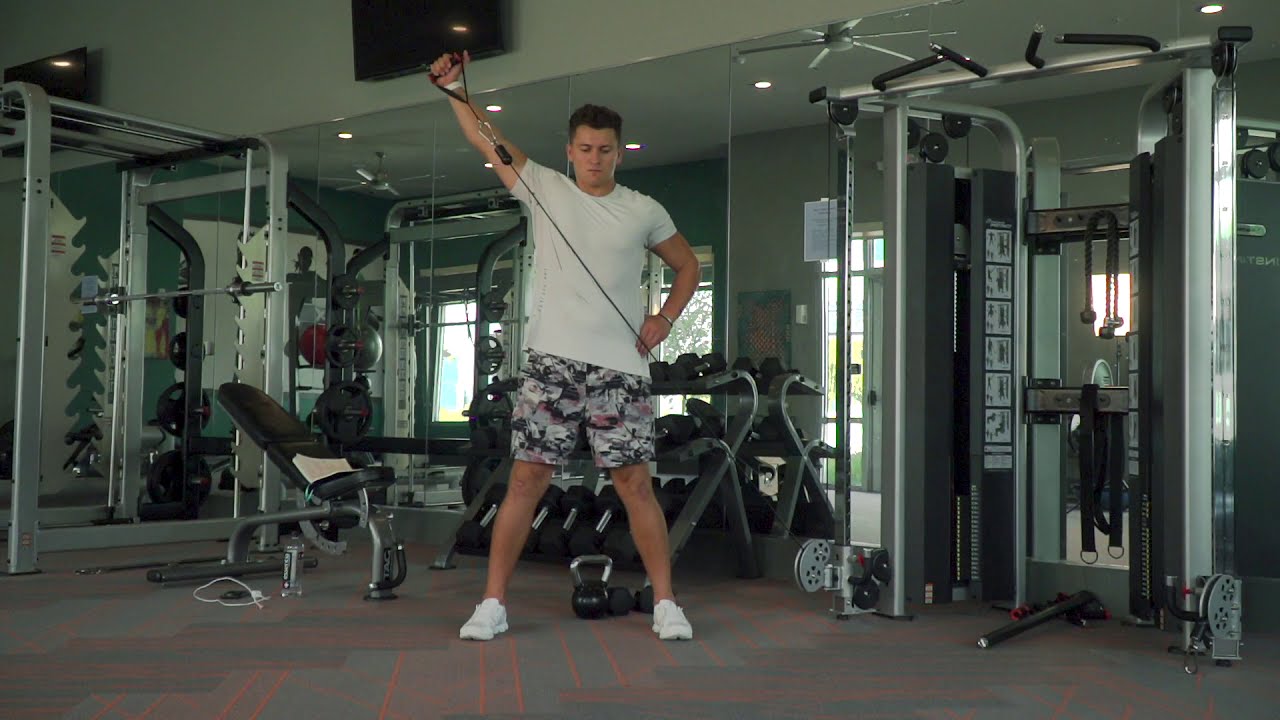 Cable Single Arm Y Raise - YouTube