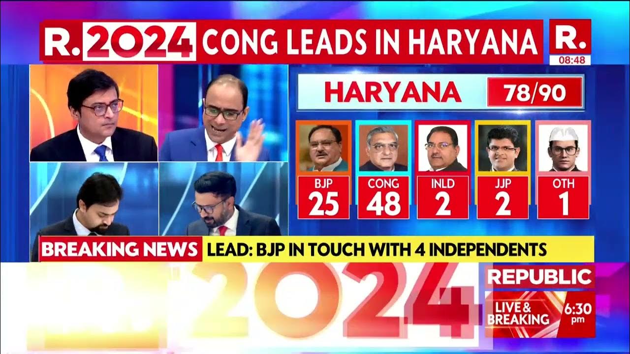 Breaking News: Omar Abdullah is leading from both seats Budgam, Ganderbal - YouTube