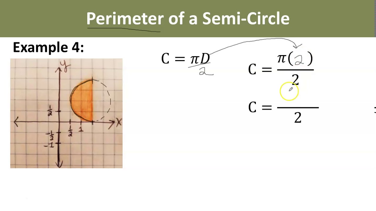 Ex 4 Perimeter of a Semicircle - YouTube