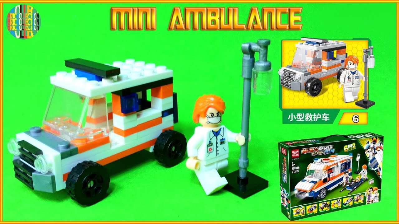 LEGO Medical Rescue Team Mini Ambulance LEGO Bricks Compatible - YouTube