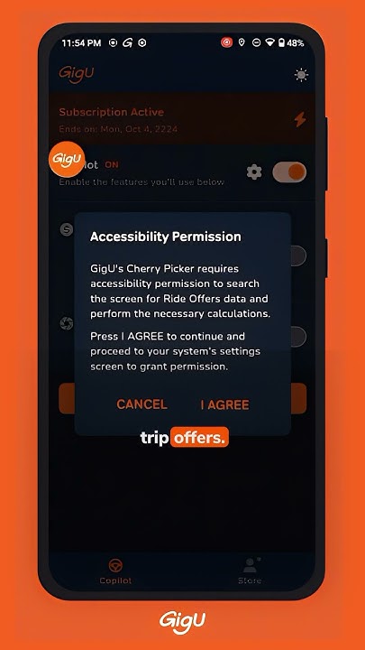 How to set your cherry🍒 picker permissions on the new GigU Android App - YouTube