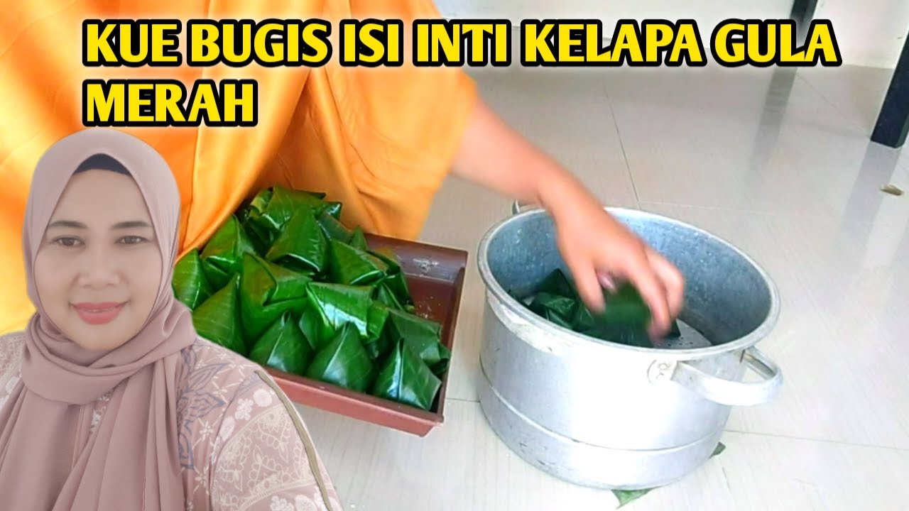 BUAT KUE BUGIS ISI INTI KEPALA PARUT GULA MERAH - YouTube