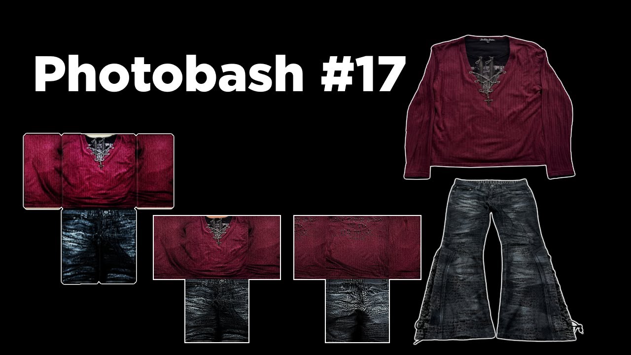 Photobash #17 How to photobash realistic sweater and jeans - YouTube