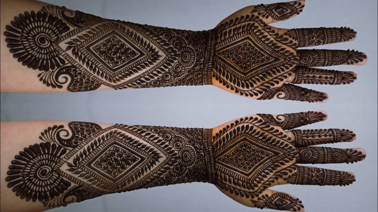 New easy bridal mehndi design/simple mehndi design /mehndi design - YouTube