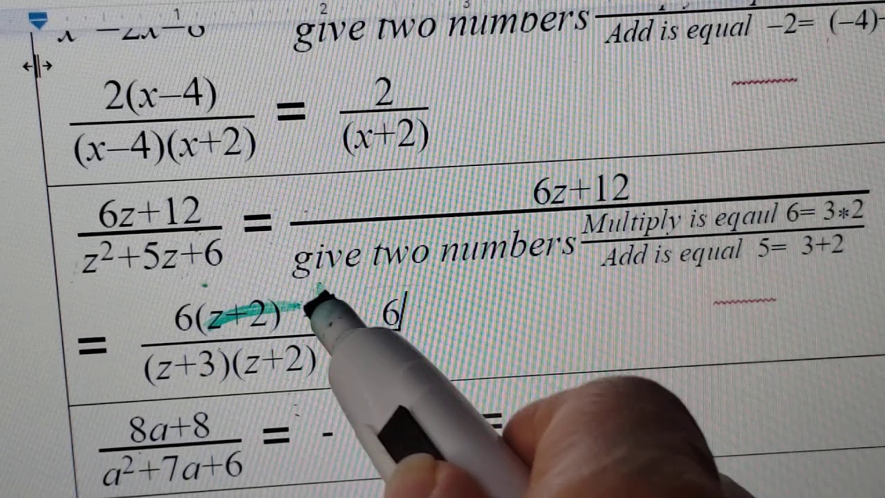 Rational Expression with Trinomial a=1 - YouTube