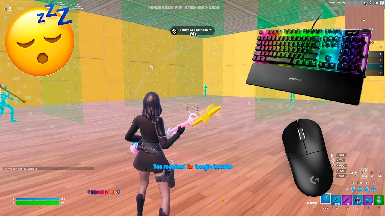 [4k] Fortnite ASMR Box fights 😴240hz Gameplay 📦💤 - YouTube