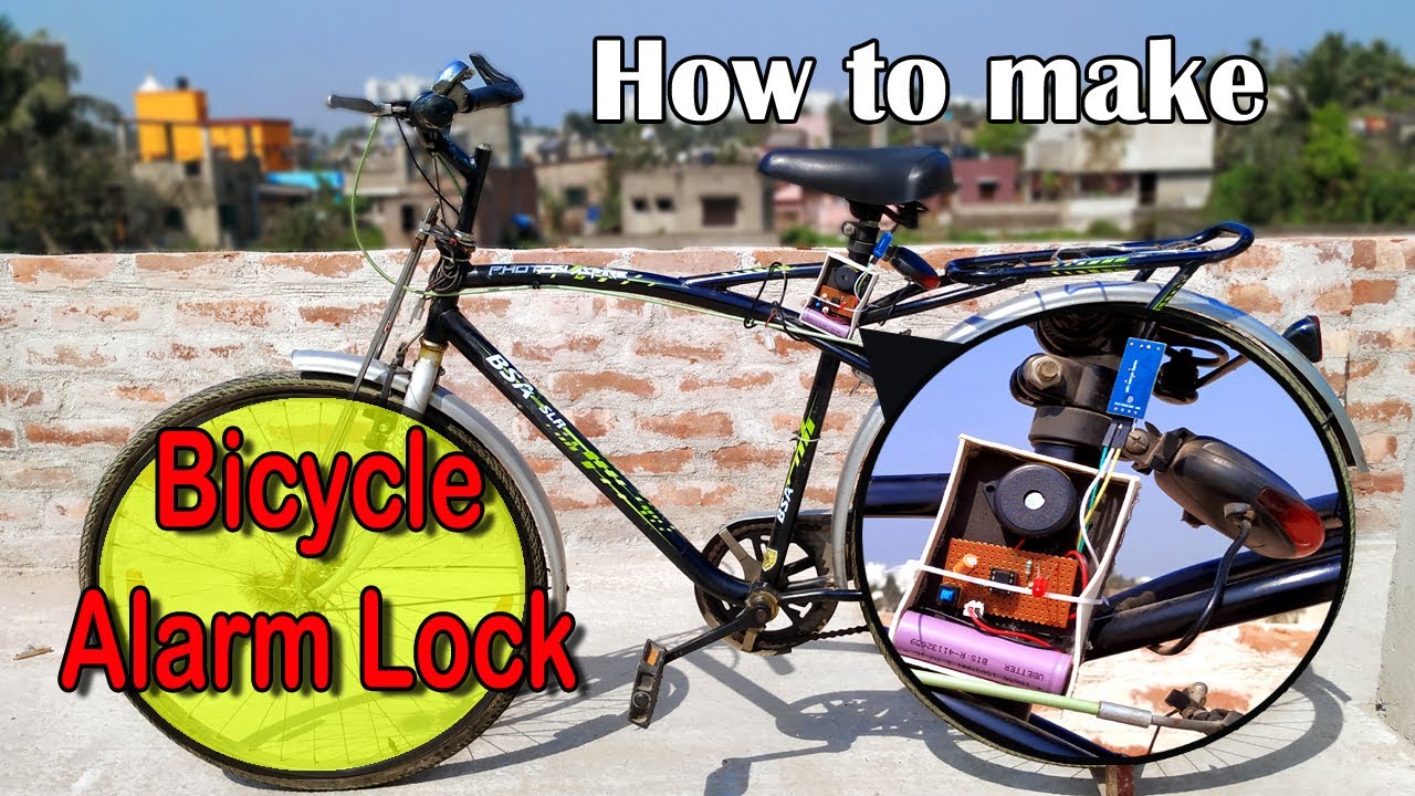 Bicycle alarm lock | How to make - YouTube