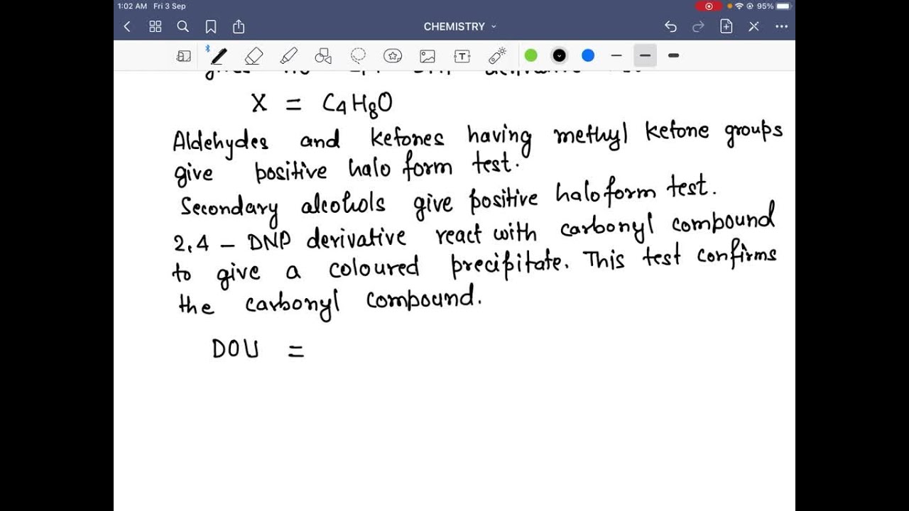 Compound [X], whose MF is C_4 H_8 O gives positive haloform test but ...