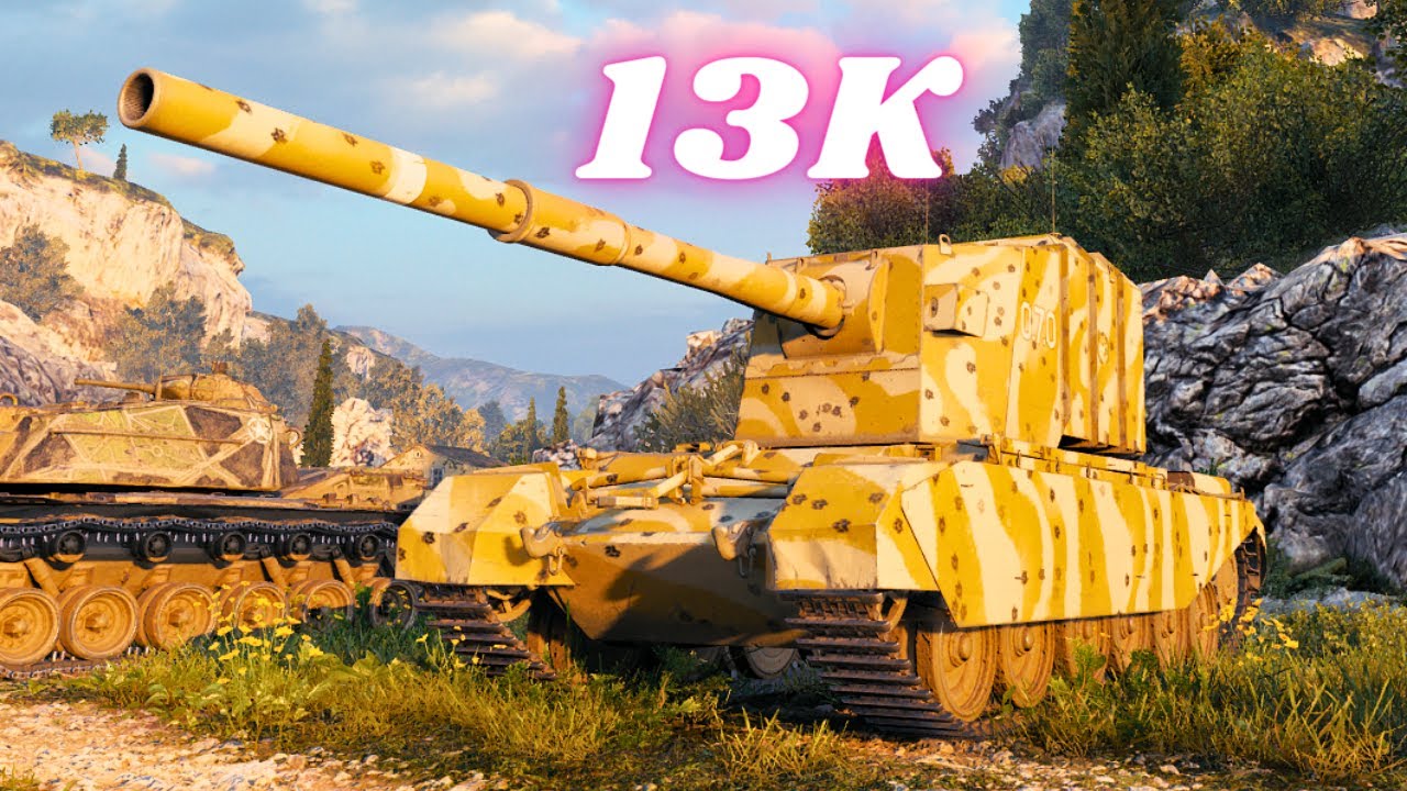 FV4005 Stage II 13K Damage( against bots ) World of Tanks Replays - YouTube