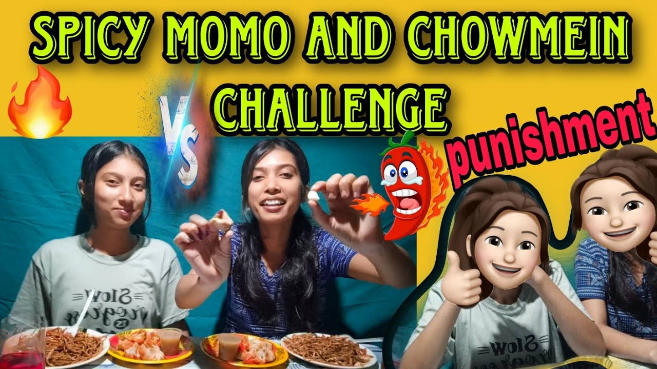 Momo and chowmein eating challenge|| #momoseating #chowmeineating # ...