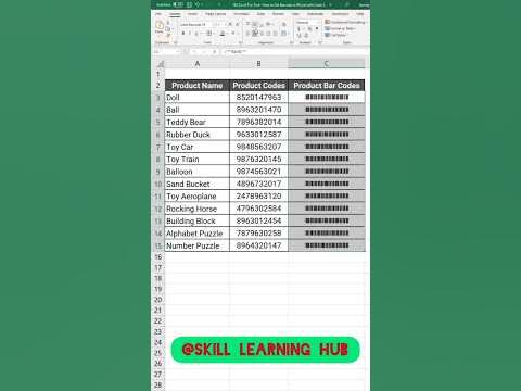 Barcode in Excel: Simplifying Data Entry tips || excel tutoring - YouTube