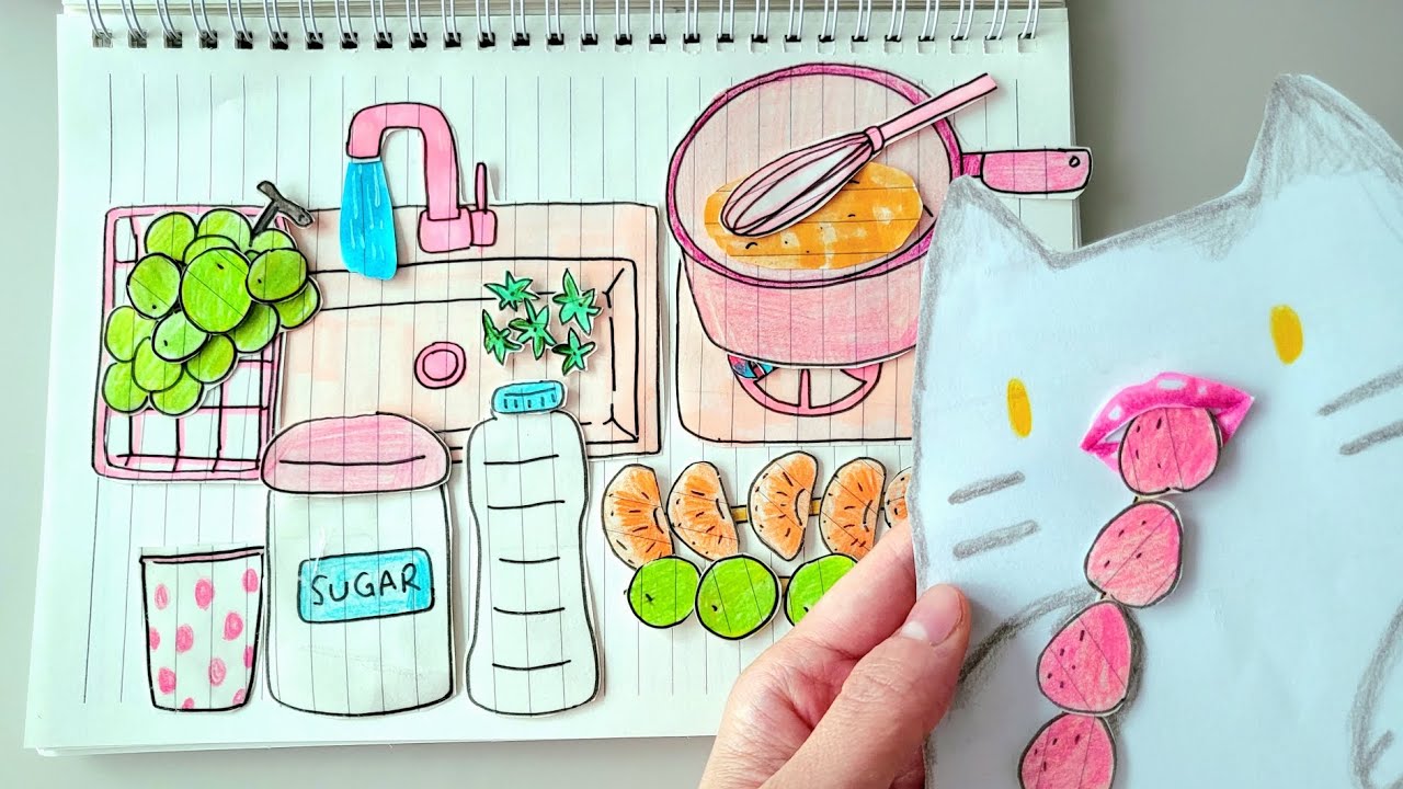 paper diy🌈 탕후루 만들기 종이놀이 how to make tanghulu paper crafts - YouTube