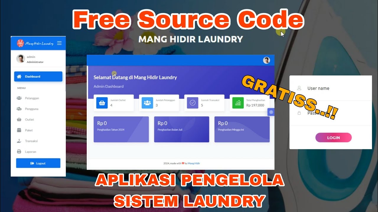 Source Code Website Laundry Free Gratis - YouTube