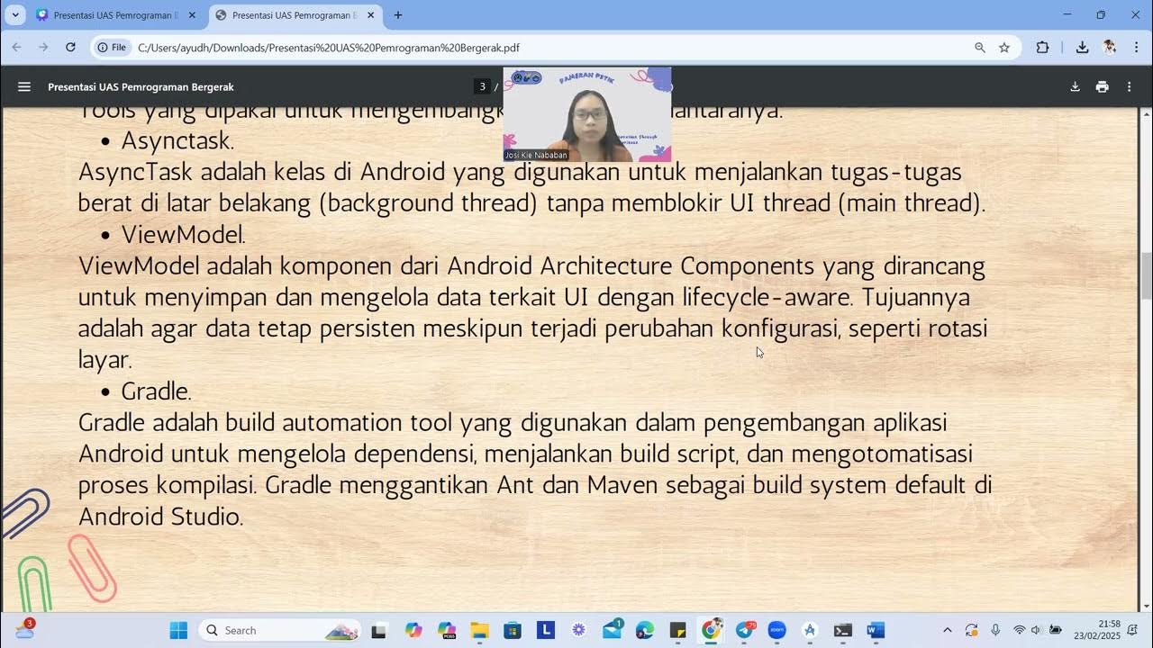 Presentasi Pemrograman Bergerak Josi Kie Nababan - YouTube