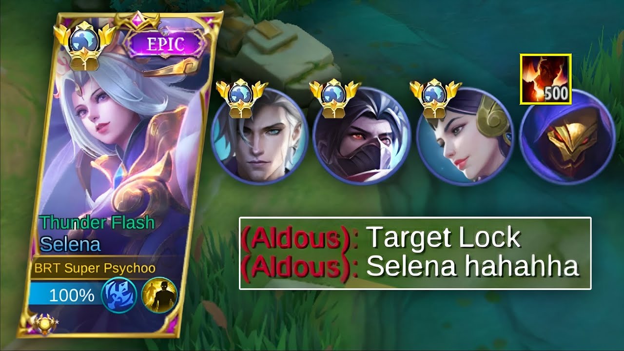 TOP GLOBAL SELENA vs 3 ASSASSIN'S + ALDOUS WITH 500 STACKS😱 | SELENA ...